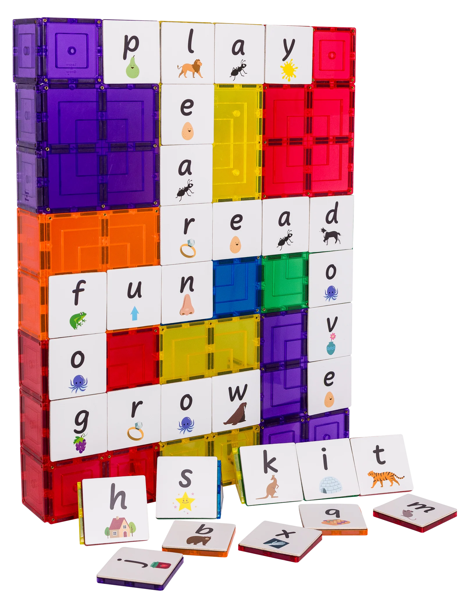 Learn and Grow Magnetic Tile Topper Lowercase Alphabet | Little Toy Tribe