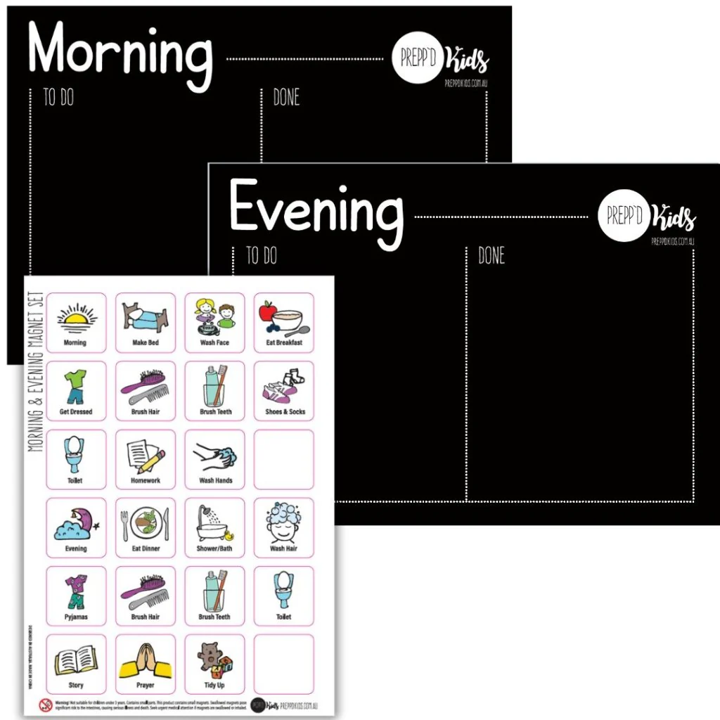 Morning & Evening Routine Chart – Little Toy Tribe