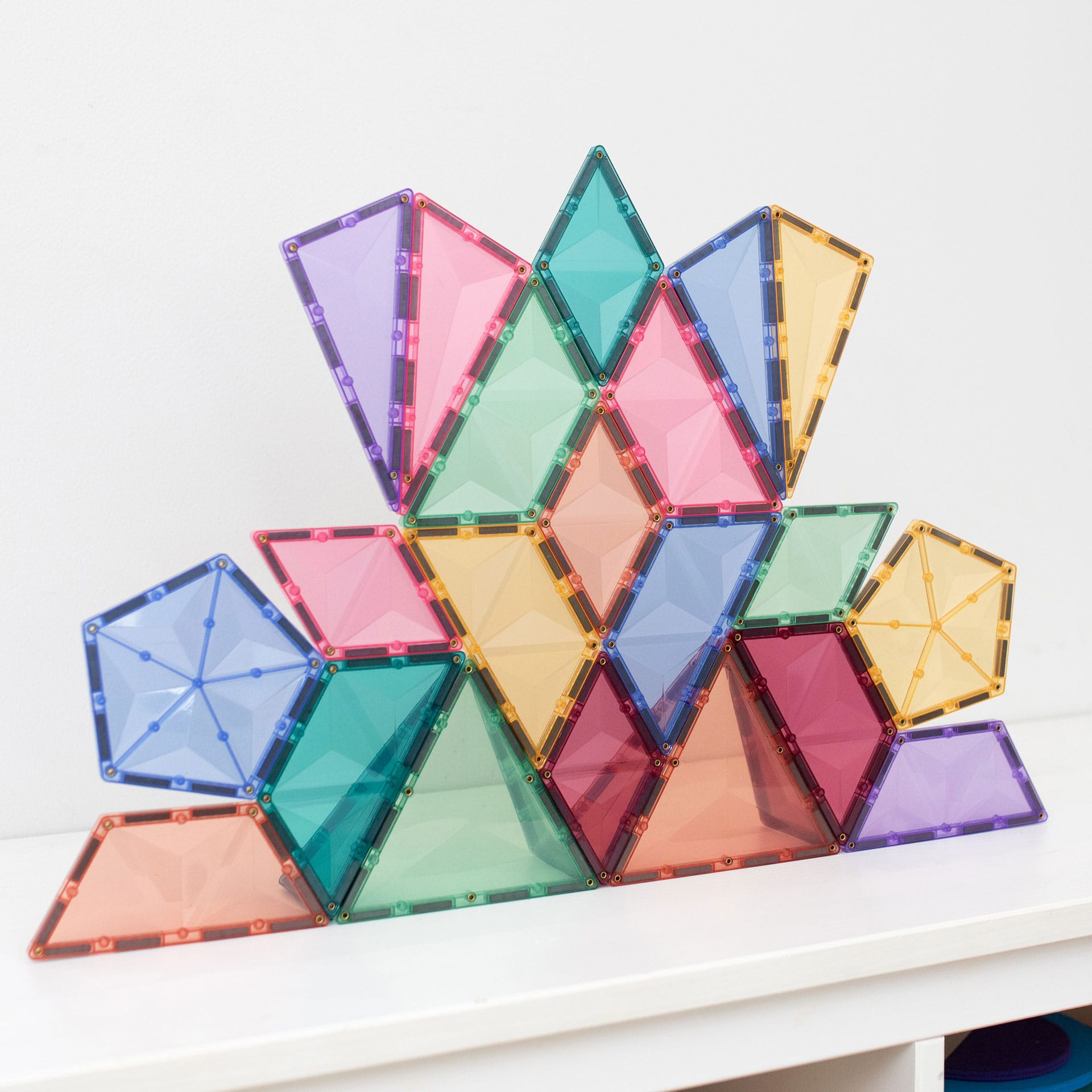 Pastel Connetix Tiles - 48 Piece Shape Expansion Pack – Little Toy Tribe