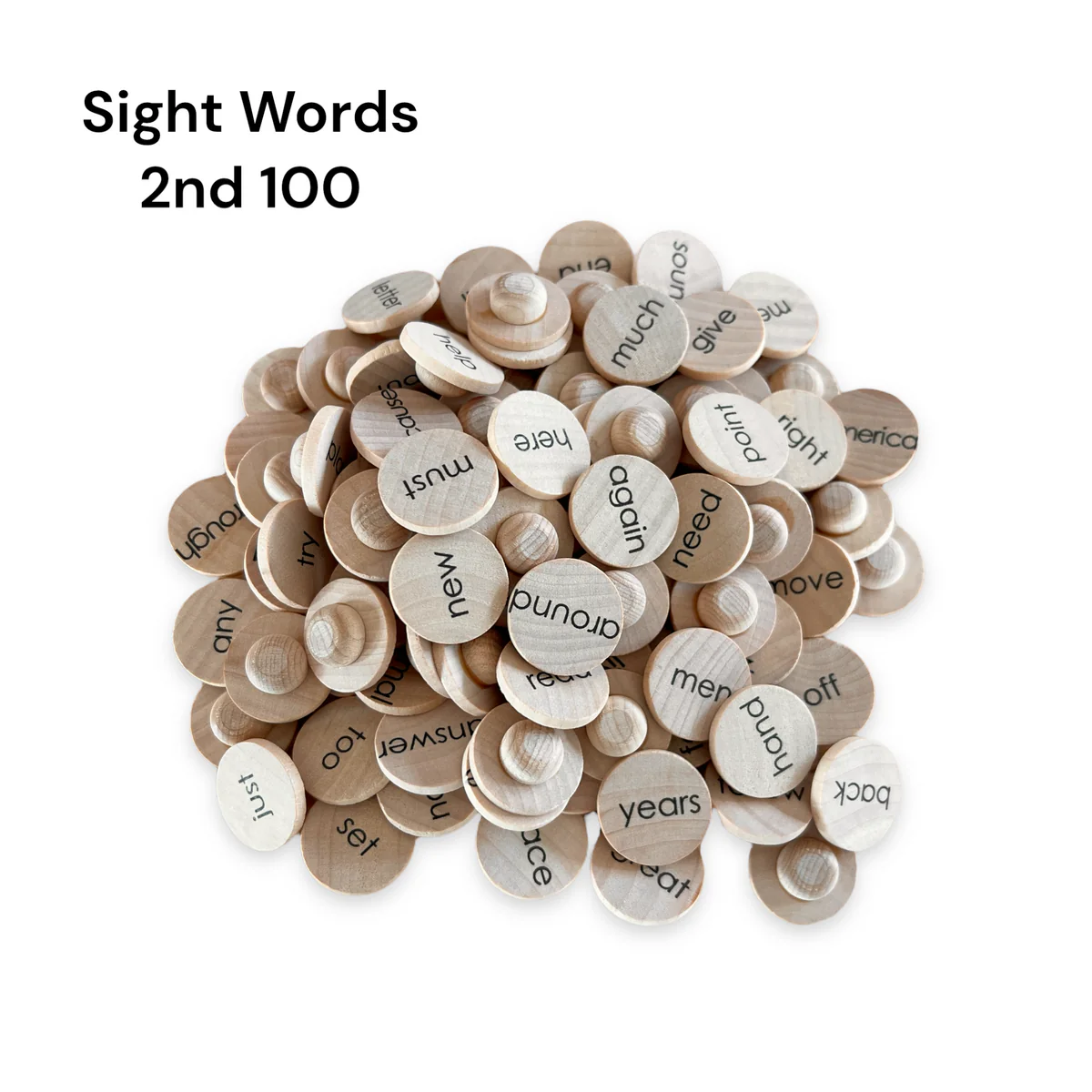 Sight Words Coins with Pegs - 2nd 100 Set – Little Toy Tribe