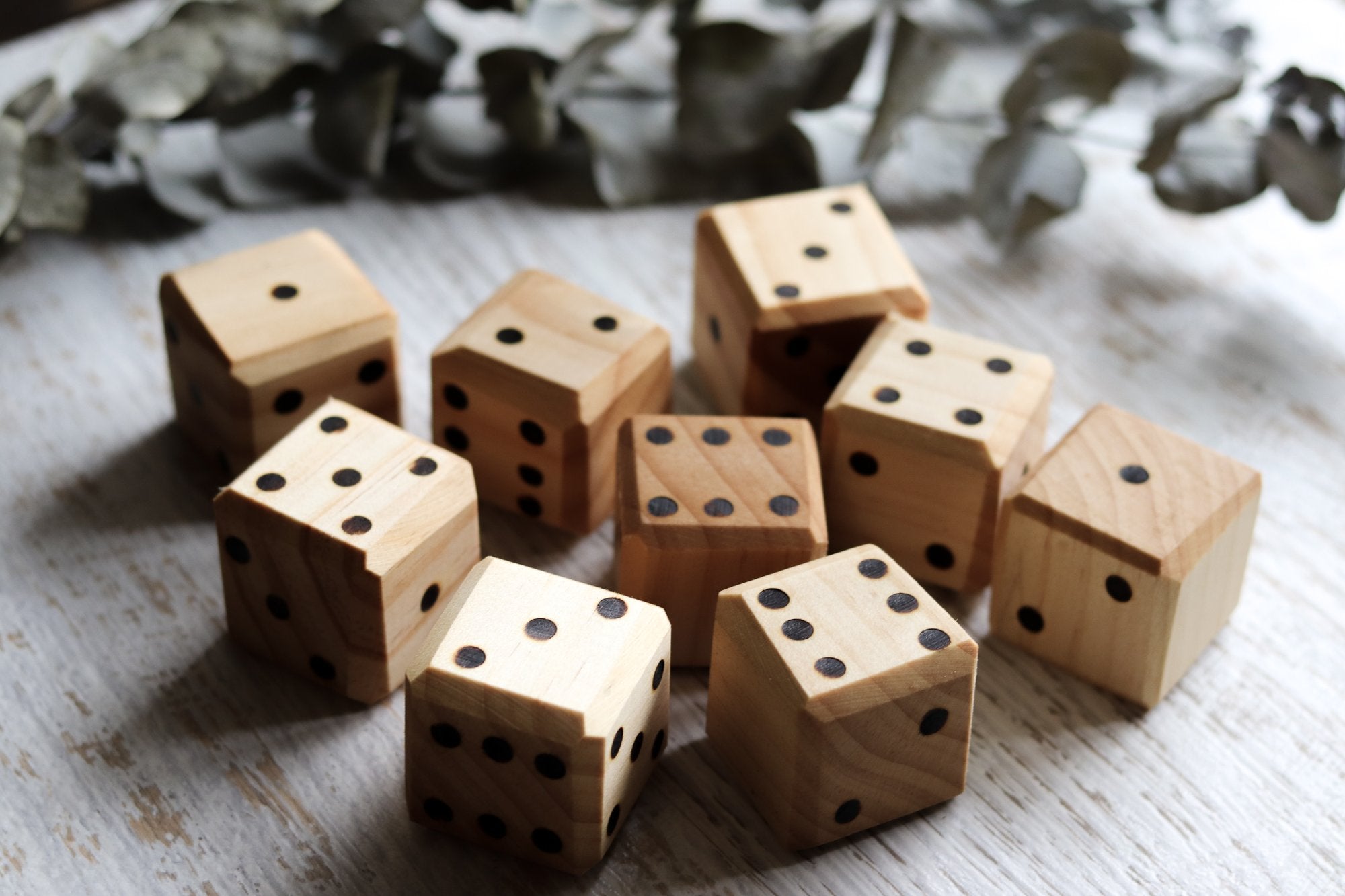 2 Chunky Wooden Dice – Little Toy Tribe